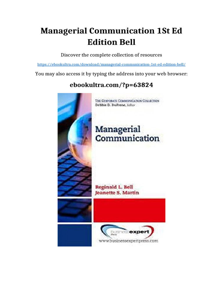 Managerial communication 1st ed Edition Bell available any format | PDF ...