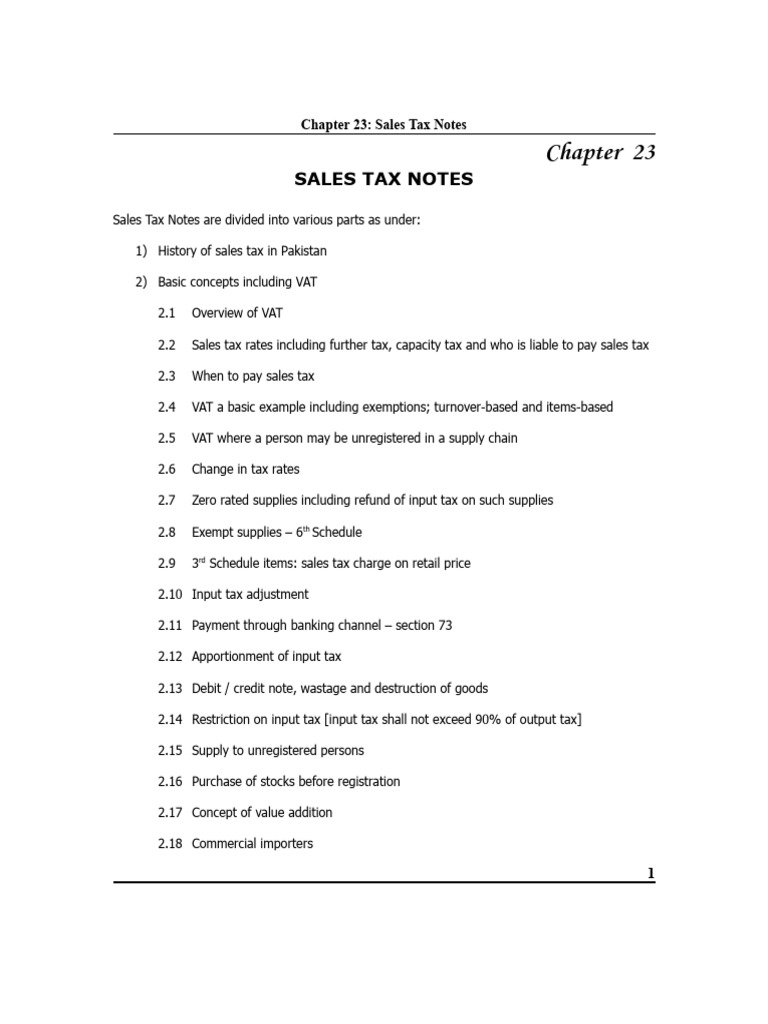 23-Sales Tax Notes | PDF | Taxes | Sales Taxes In The United States