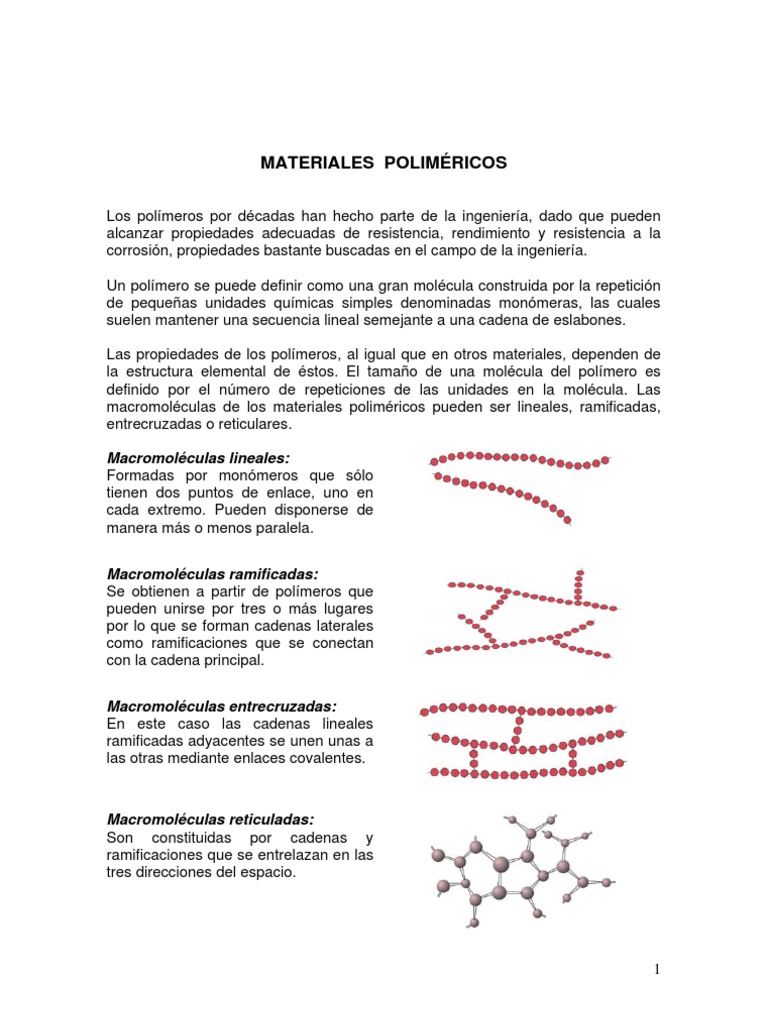 Materiales Polimericos | PDF | Macromoléculas | Polímeros
