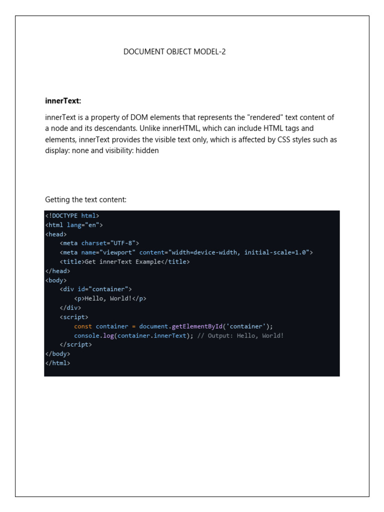 dom2 | PDF | Document Object Model | Computer Programming