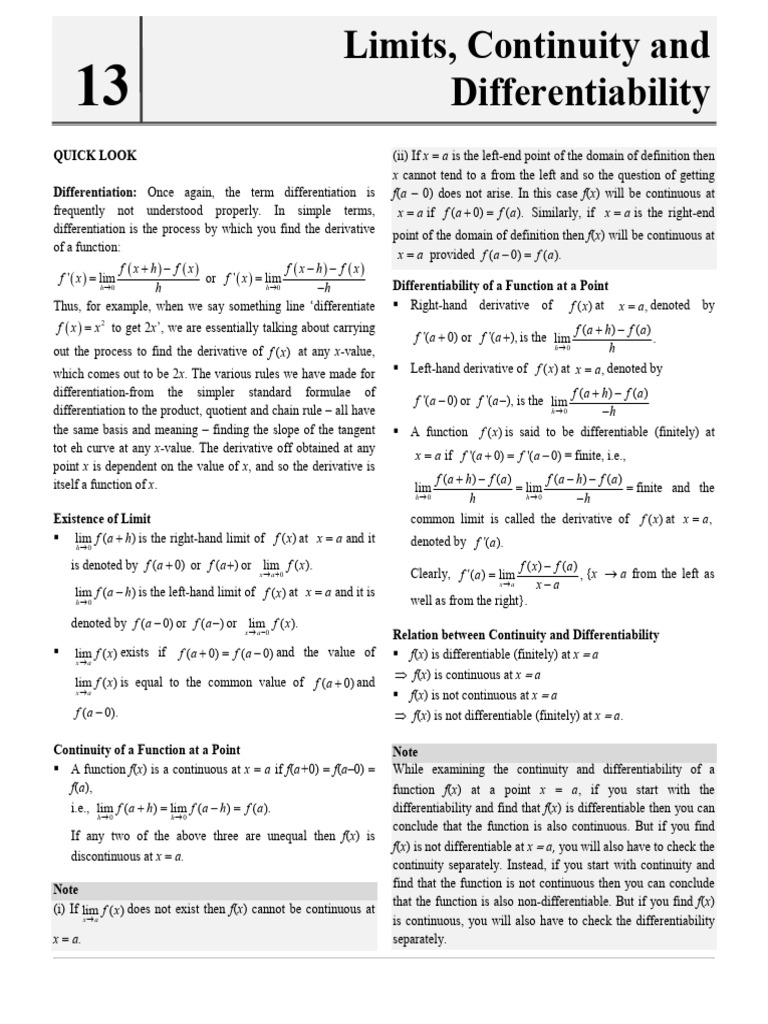 Limit and Continuity Previous Year | PDF | Derivative | Continuous Function