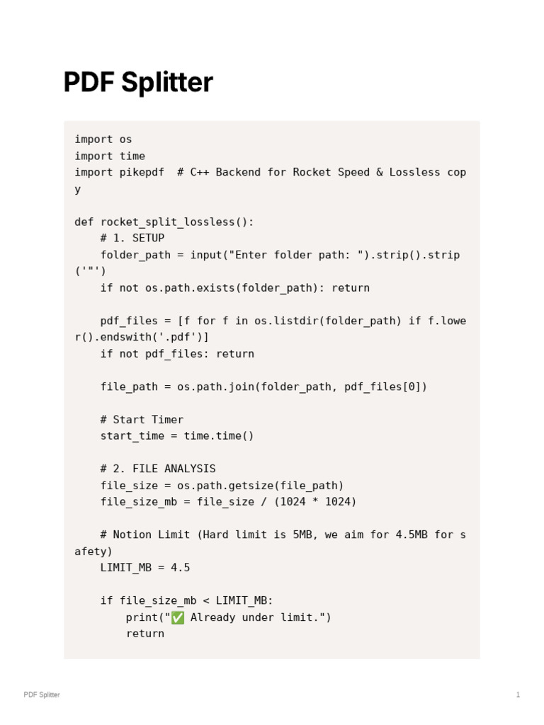 Pdf splitter | PDF | Computing | Utility Software