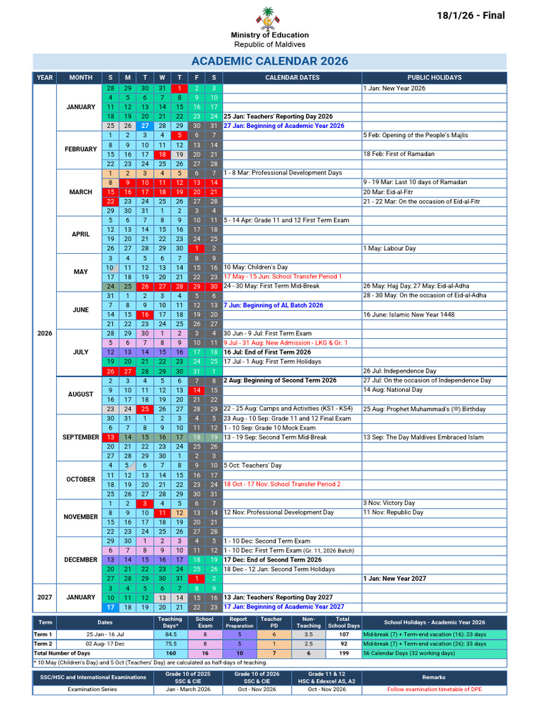1768985022852-Academic Calendar - 2026 FINAL | PDF
