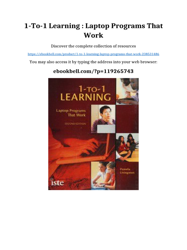1-to-1 learning : laptop programs that work newest edition 2025 | PDF ...