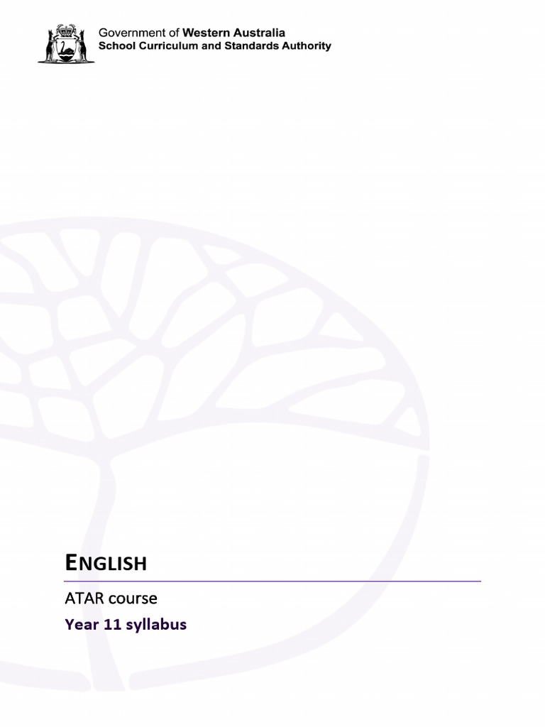 Year 11 ATAR English Syllabus - SCSA | PDF | Semantics | Critical Thinking