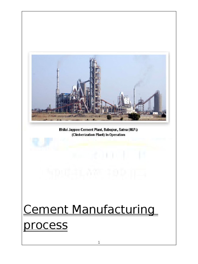 Cement Manufacturing Process | PDF
