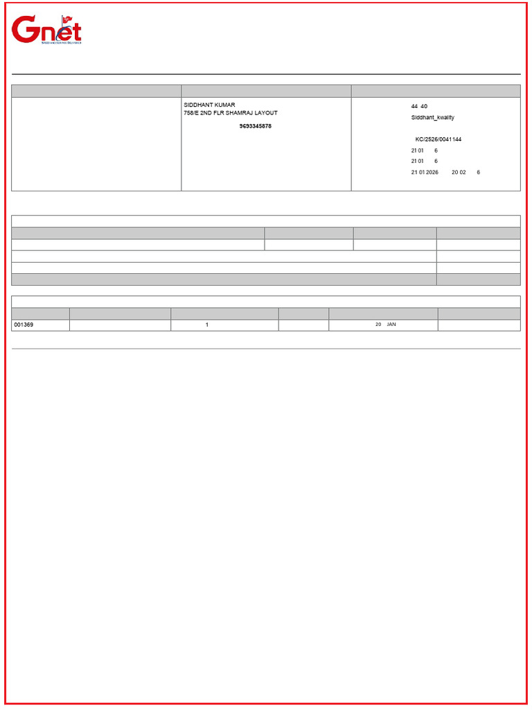 Bill Broadband Jan | PDF | Invoice | Accounting