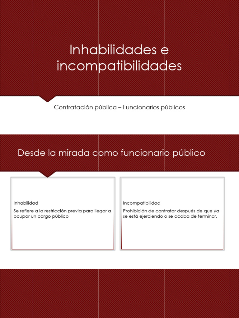 Inhabilidades e Incompatibilidades | PDF | Parentesco | Justicia