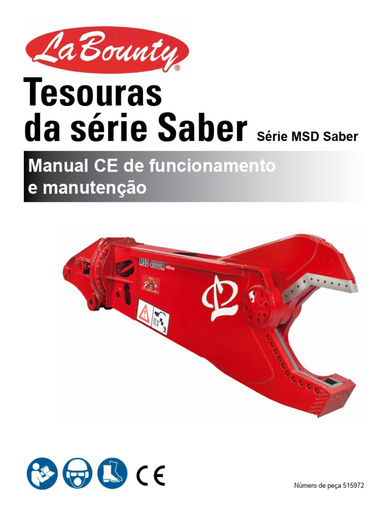 MSD Saber Portuguese Manual 11-2017 V2 | PDF | Tesouras | Válvula