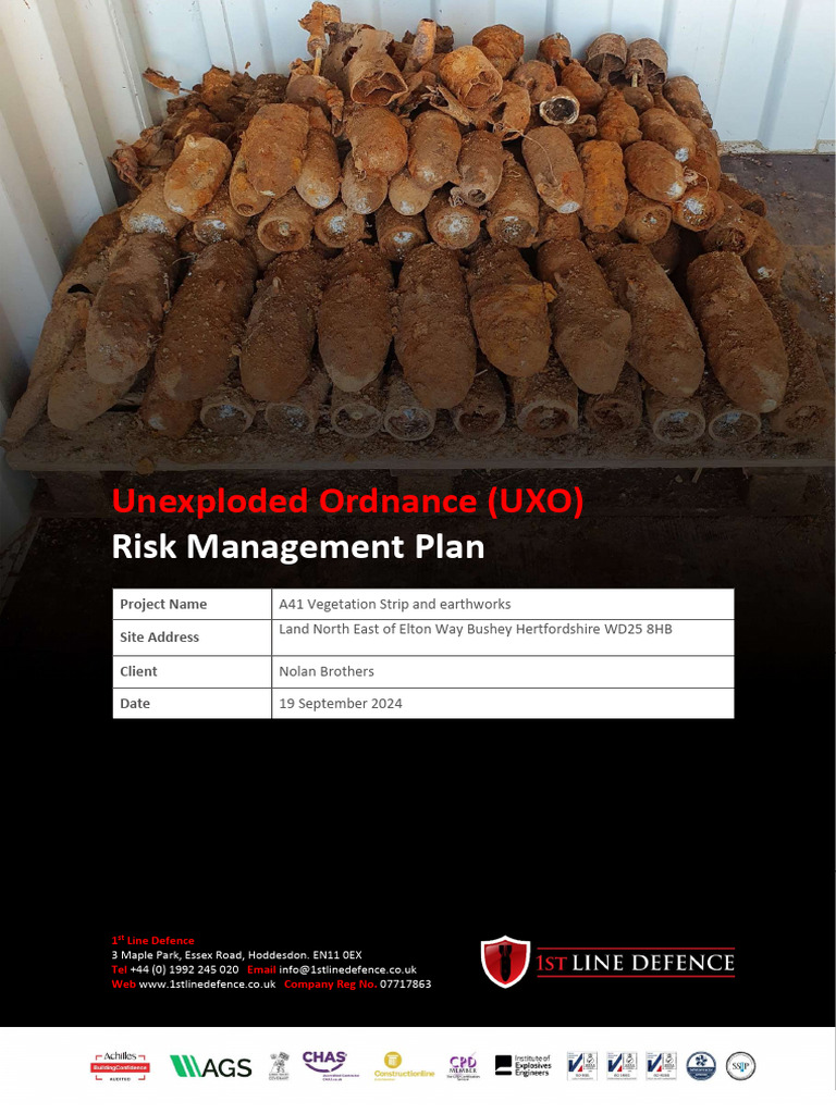 Uxo Survey Risk Assessment | PDF | Emergency | Risk Management
