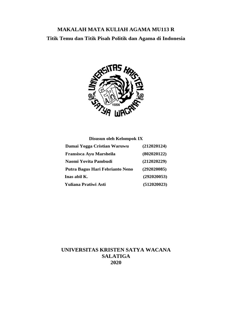 Titik Temu Dan Titik Pisah Agama Dan Politik | PDF