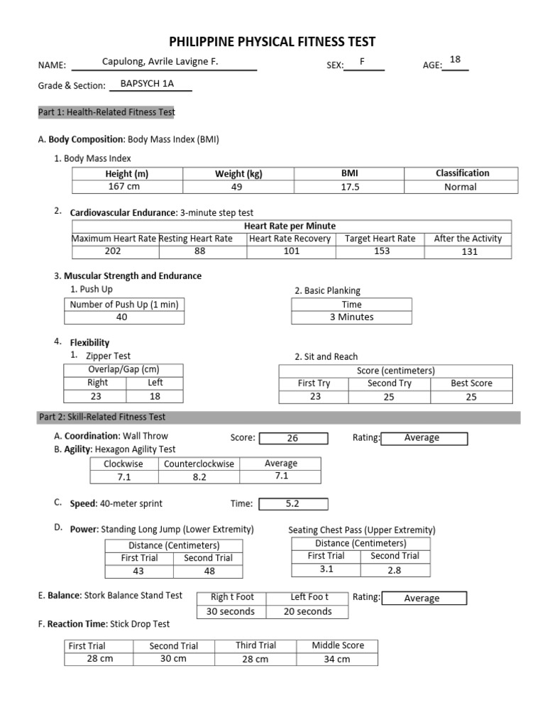 Physical Fitness Test Scorecard Final - PDF 20251212 190744 0000 | PDF ...