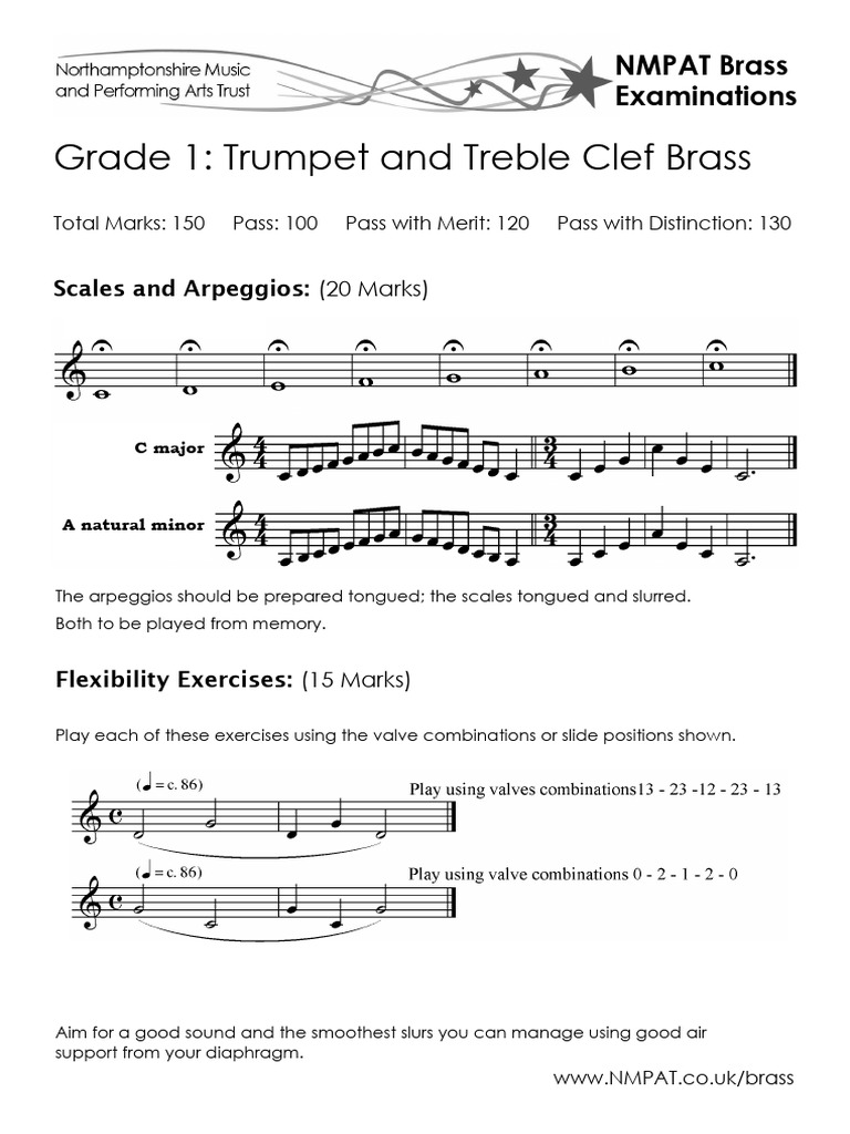 Grade 1 Trpt | PDF | Tempo | Musical Compositions