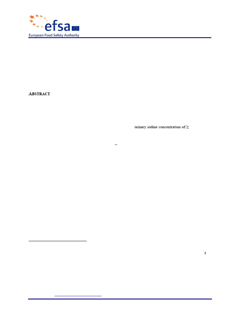 (i Rda) 2014 Efsa Journal | PDF | Thyroid Stimulating Hormone | Thyroid