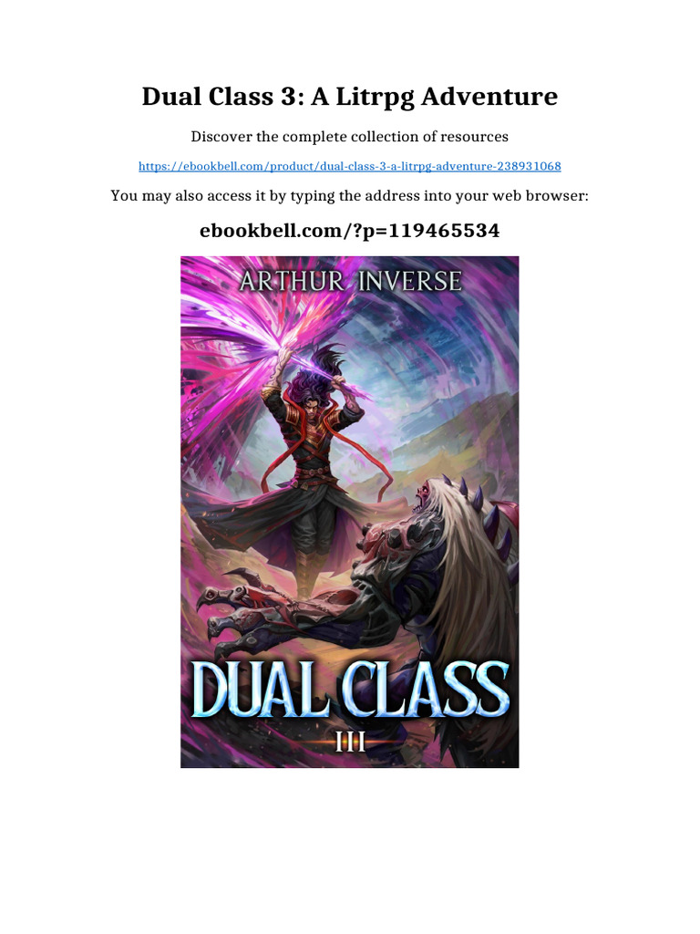 Dual Class 3: A LitRPG Adventure Full Chapters Included | PDF ...
