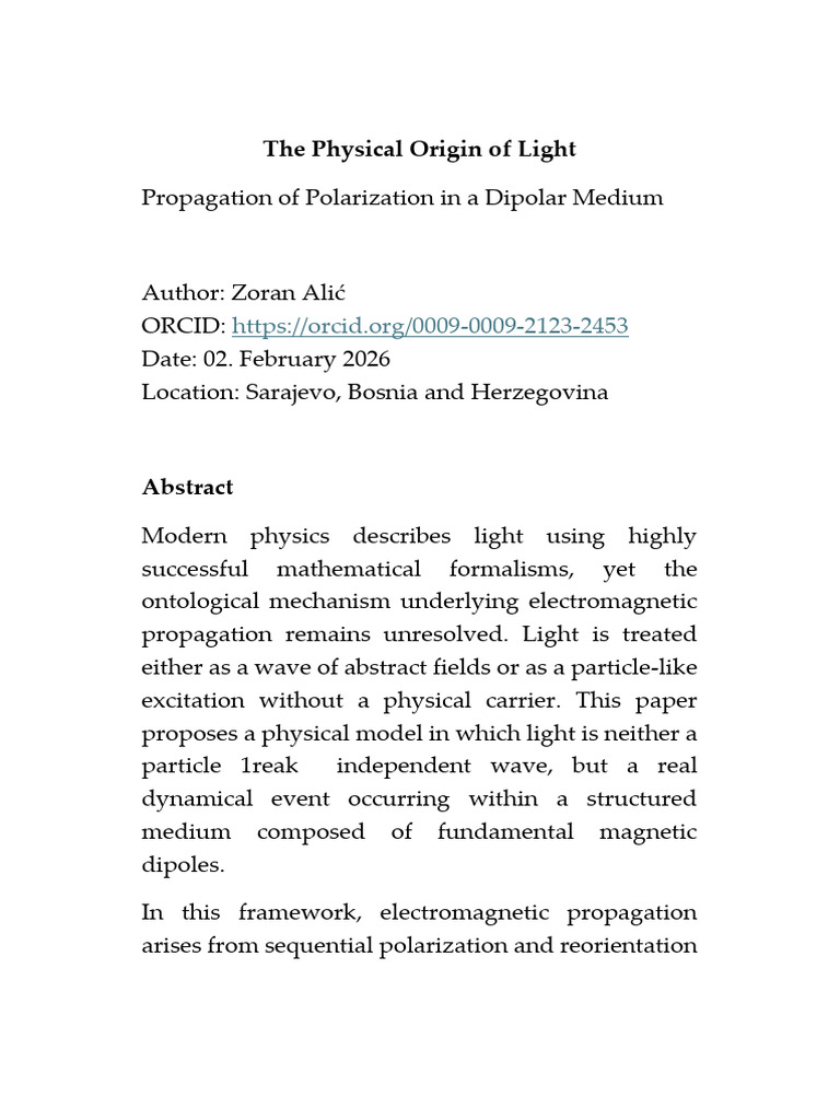 The Physical Origin of Light | PDF | Waves | Light