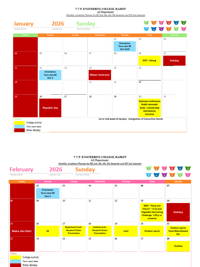Academic Calendar 25-26 Even Sem | PDF | Academic Term | Social ...