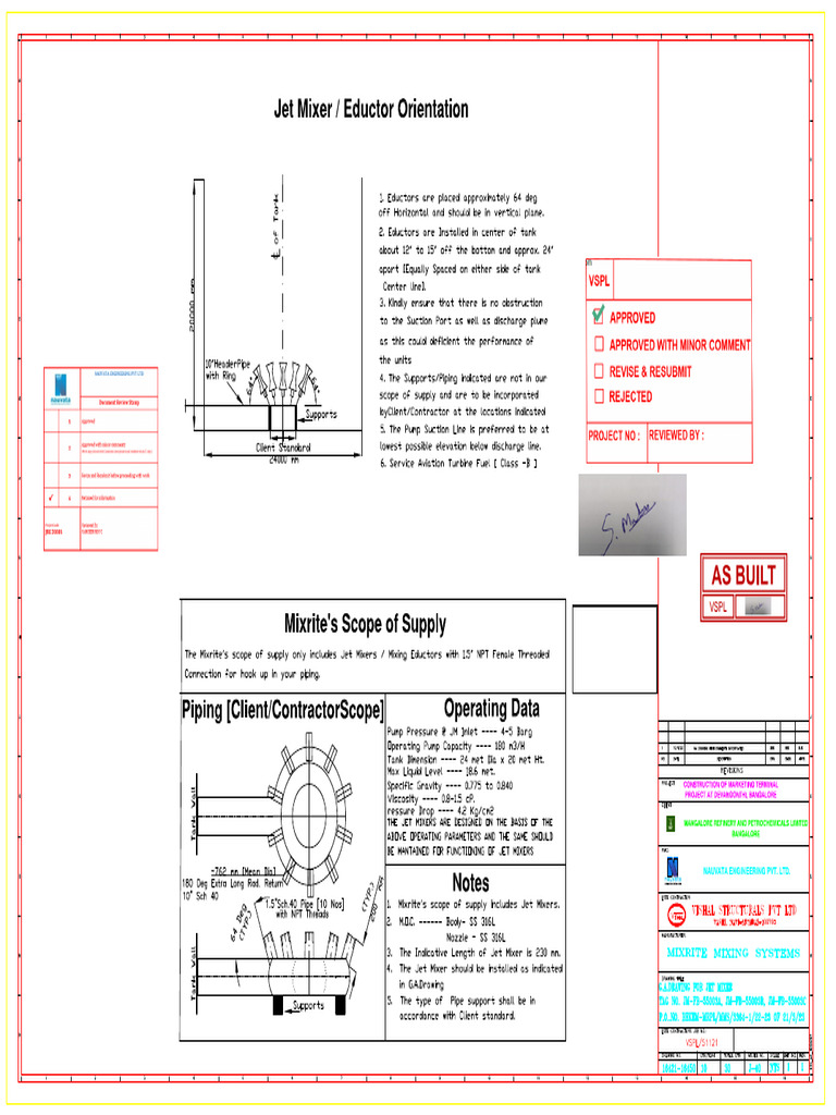 (16421-16450)Ga Drawing Jet Mixer Atf Tank | PDF