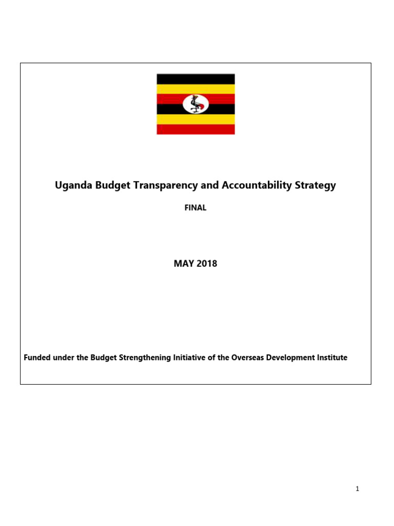 Uganda Budget Transparency and Accountability Strategy | PDF ...