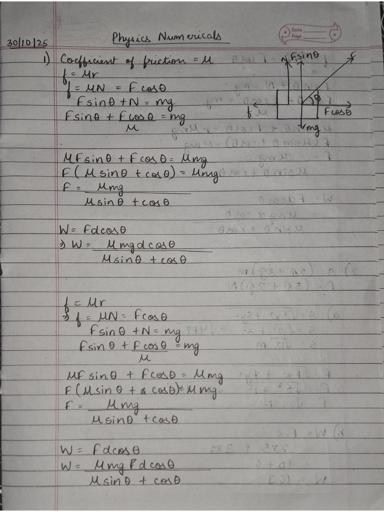 Physics Numericals | PDF