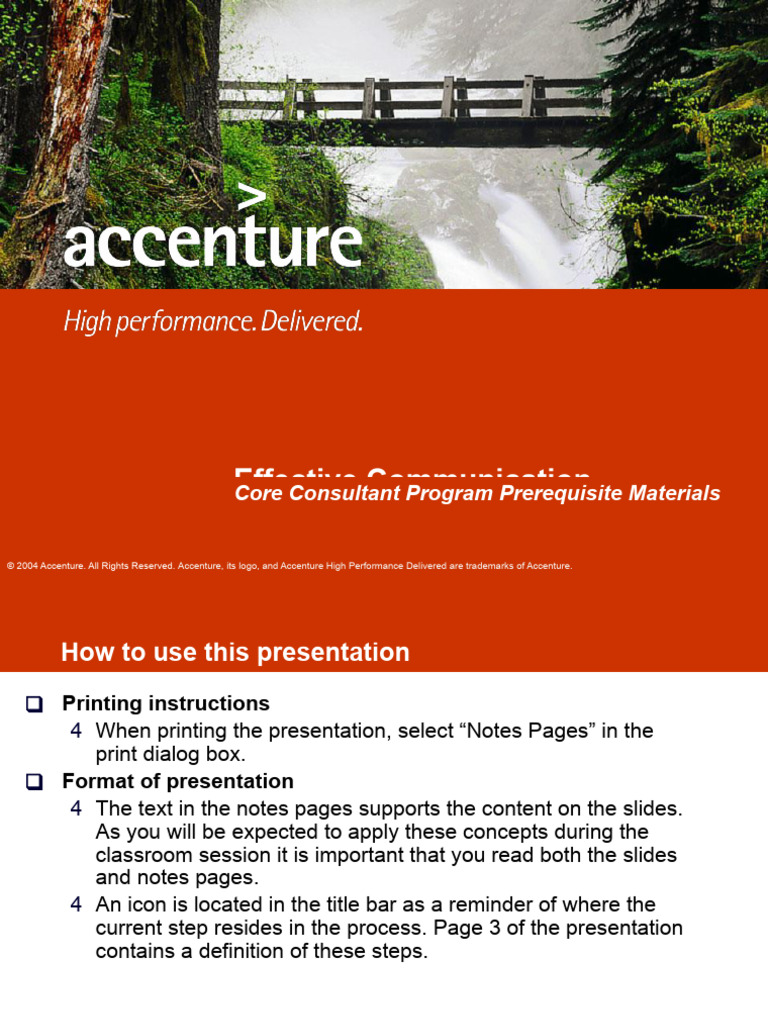 Accenture Effective Communication Overview | PDF | Communication