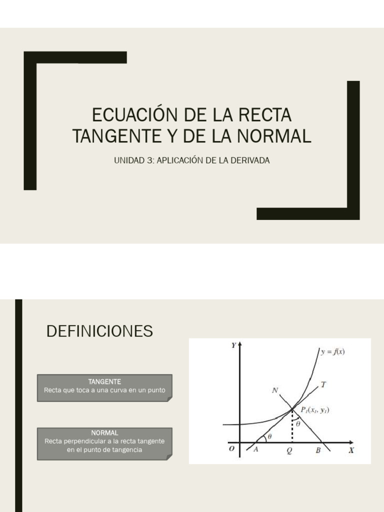 Ecuacion de La Recta Tangente y Normal | PDF