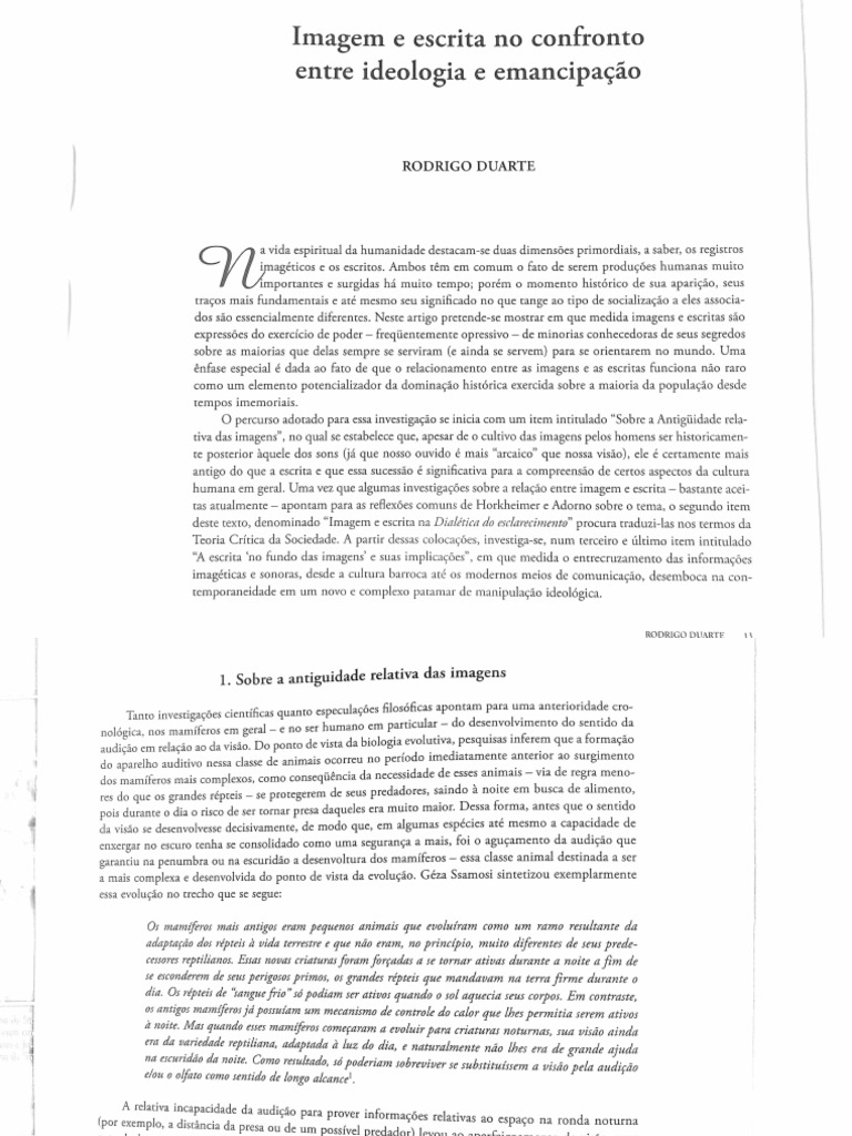 Imagem e Escrita No Confronto Entre Ideo | PDF