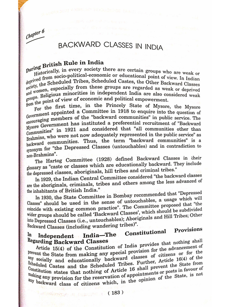 Backward Class Module 3rd | PDF