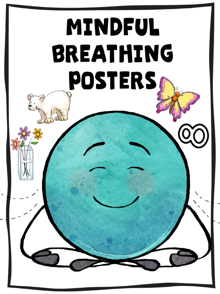 Mindfulness Breathing Posters and Pocket Cards Calm Down Corner | PDF ...