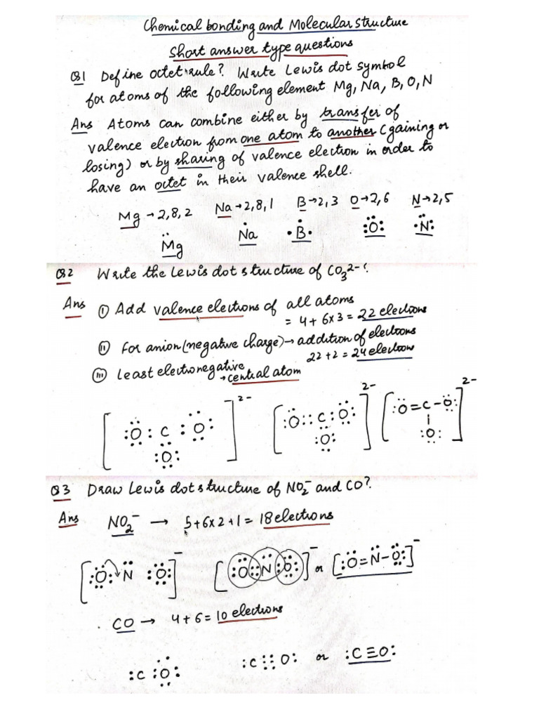 Chemical Bonding Question | PDF