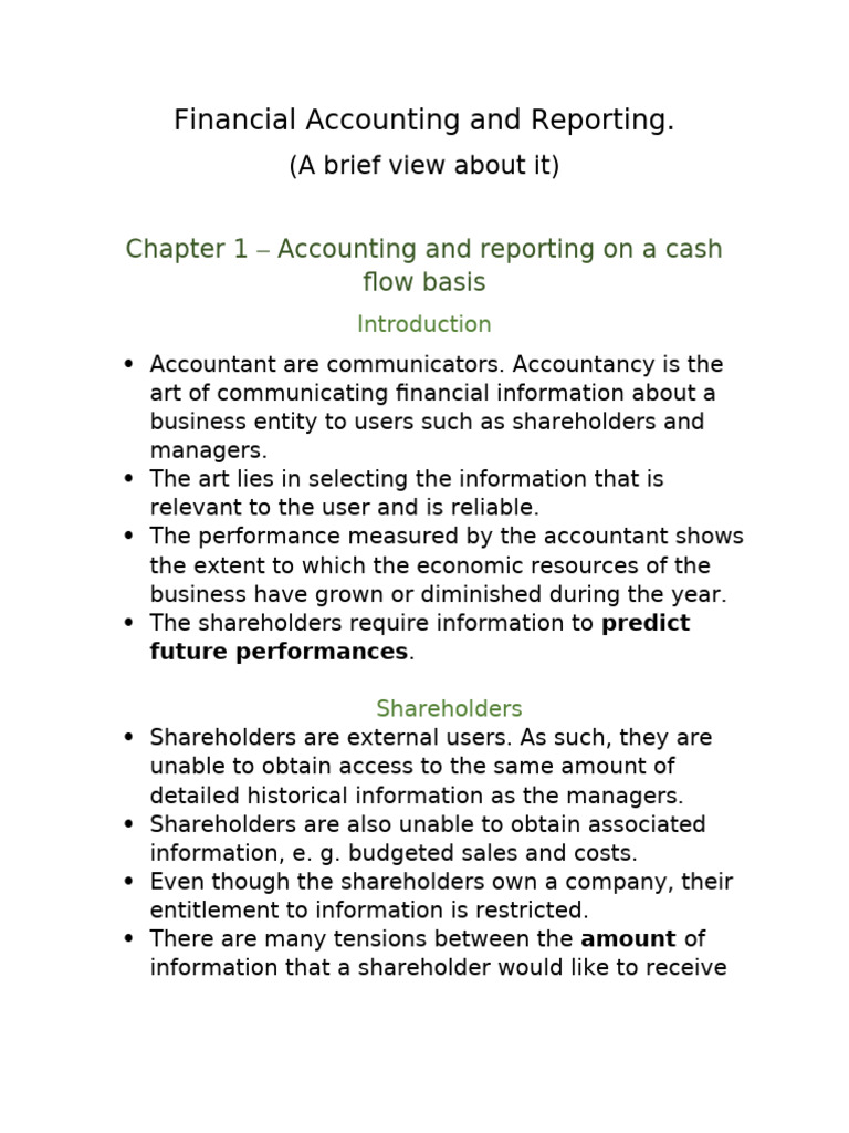 Financial Accounting and Reporting (Review for College) | PDF ...