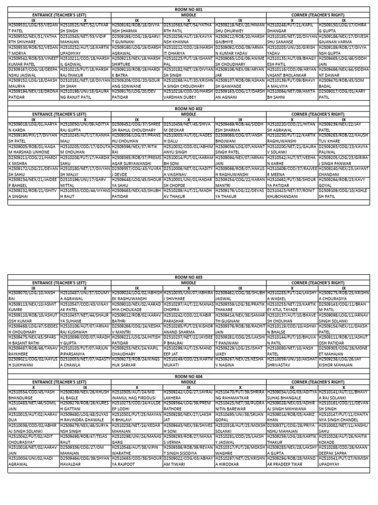 Paradise Seating Plan (23.01.26) | PDF
