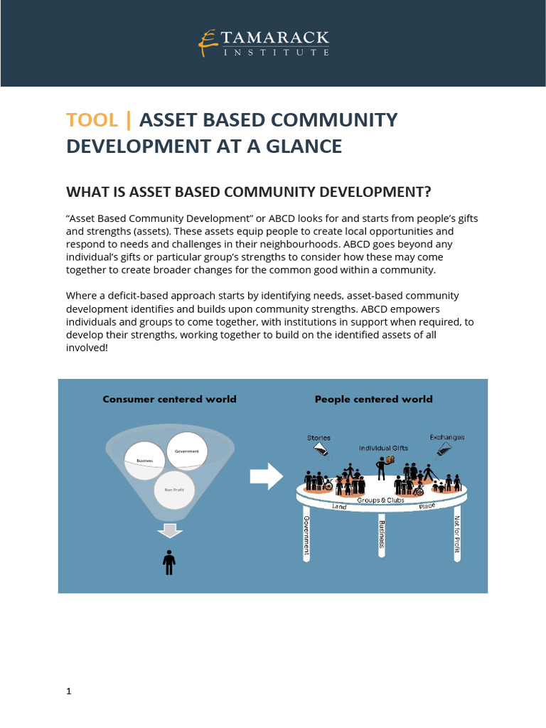 Tool Asset Based Community Development at A Glance | PDF | Business