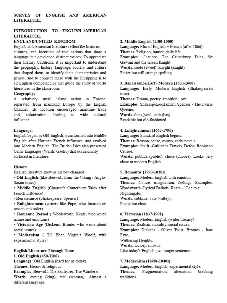 American Lit | PDF | English Literature | American Literature