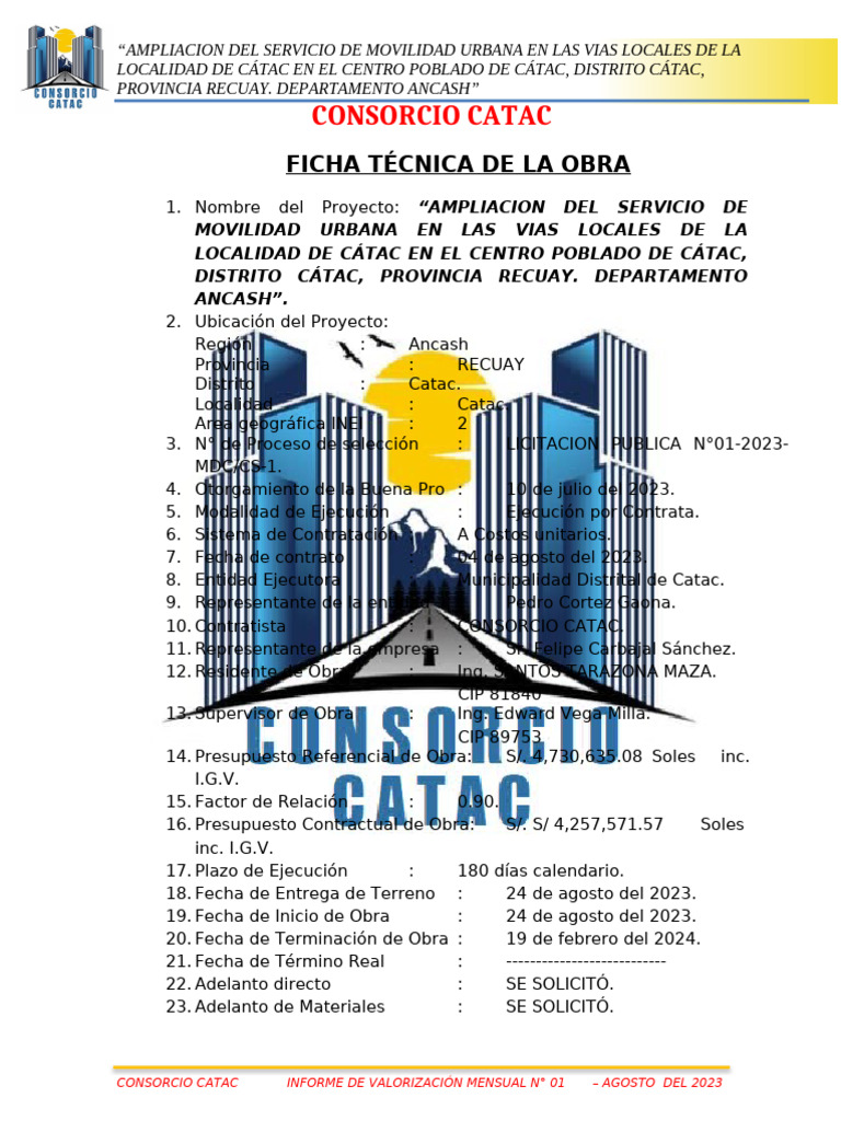 2 - 3ficha Tecnica Catac (Autoguardado) | PDF