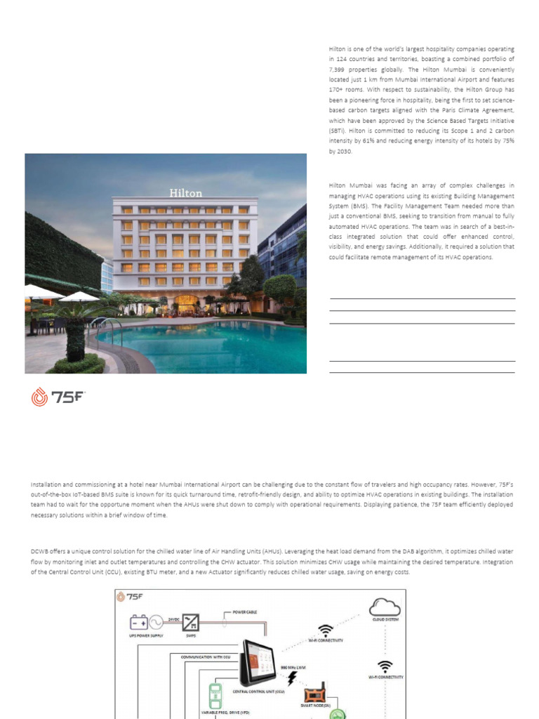 75F - Hilton Case Study | PDF | Energy Conservation | Building Automation