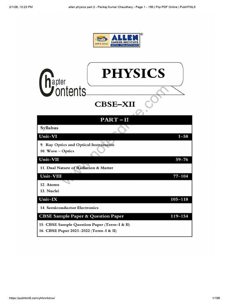 Allen Physics Part 2 CBSE | PDF | Graphics Software | Technical ...