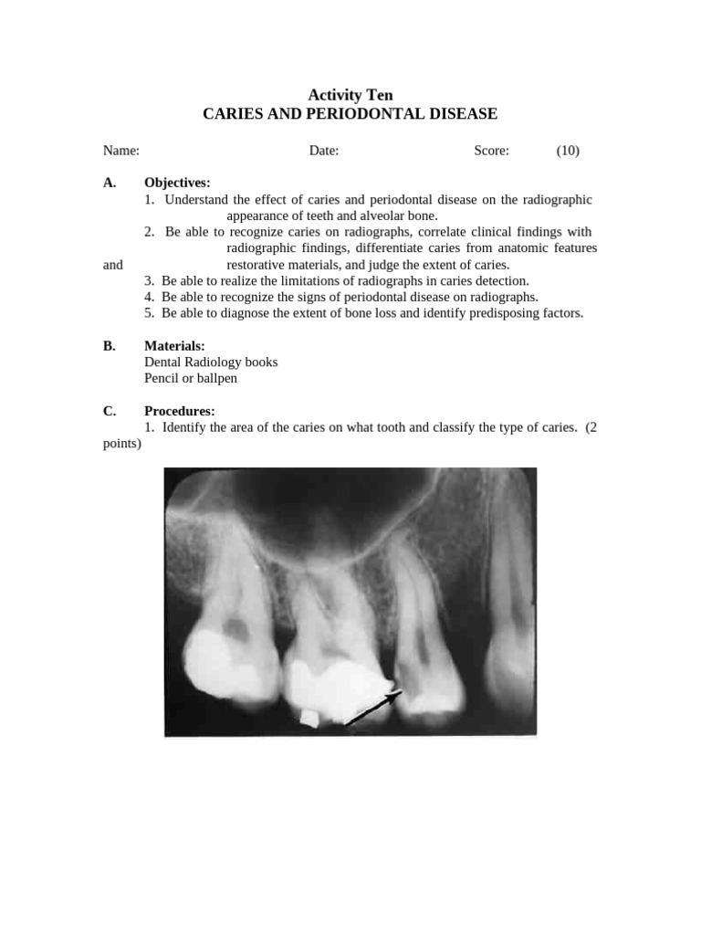 Dental Radiology and Radiography Manual A10 | PDF
