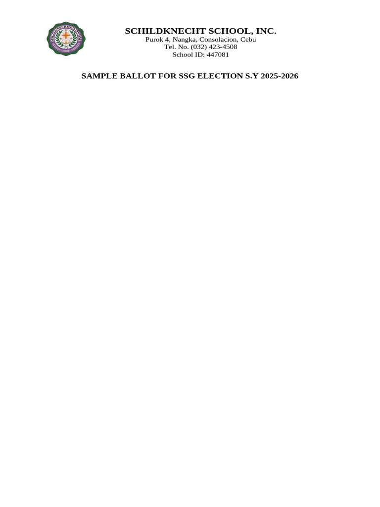 Ballot For Morning Class | PDF