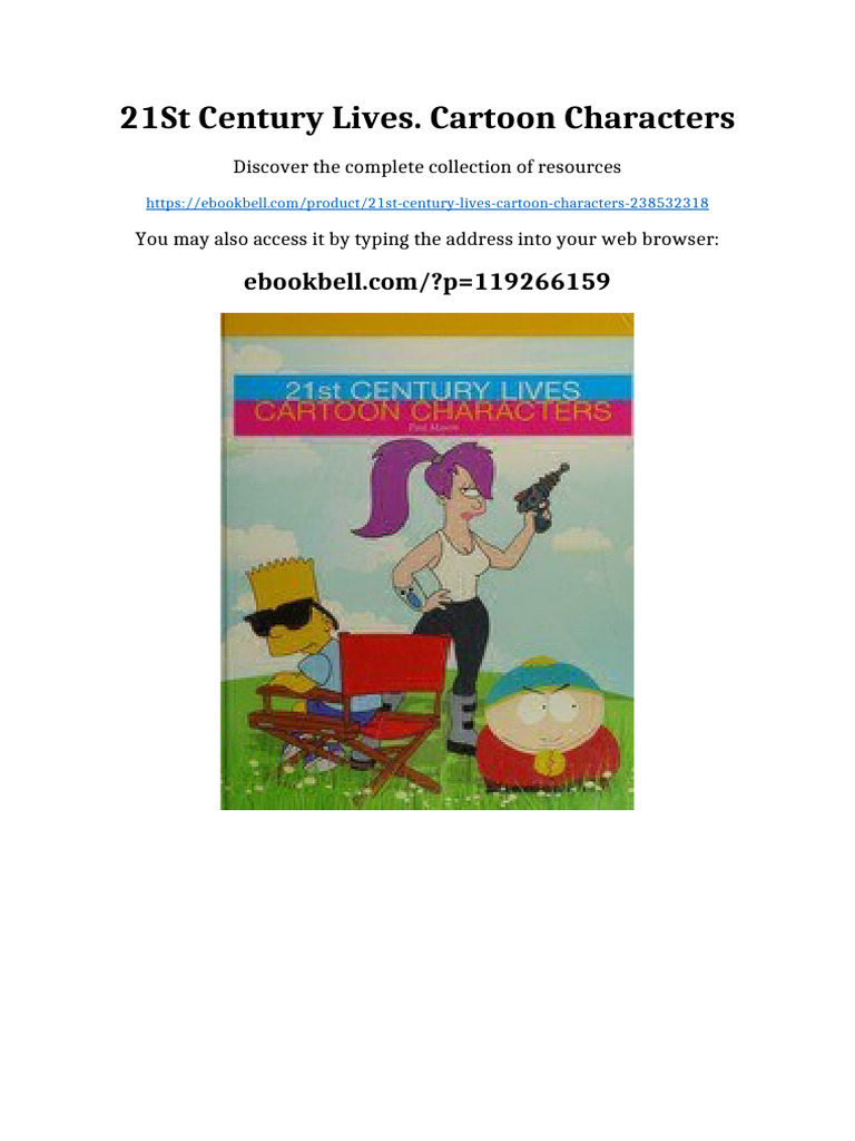21st century lives. Cartoon characters updated 2025 | PDF | Chimpanzee