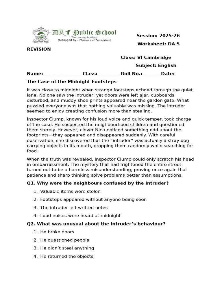 Da 5 Revision | PDF