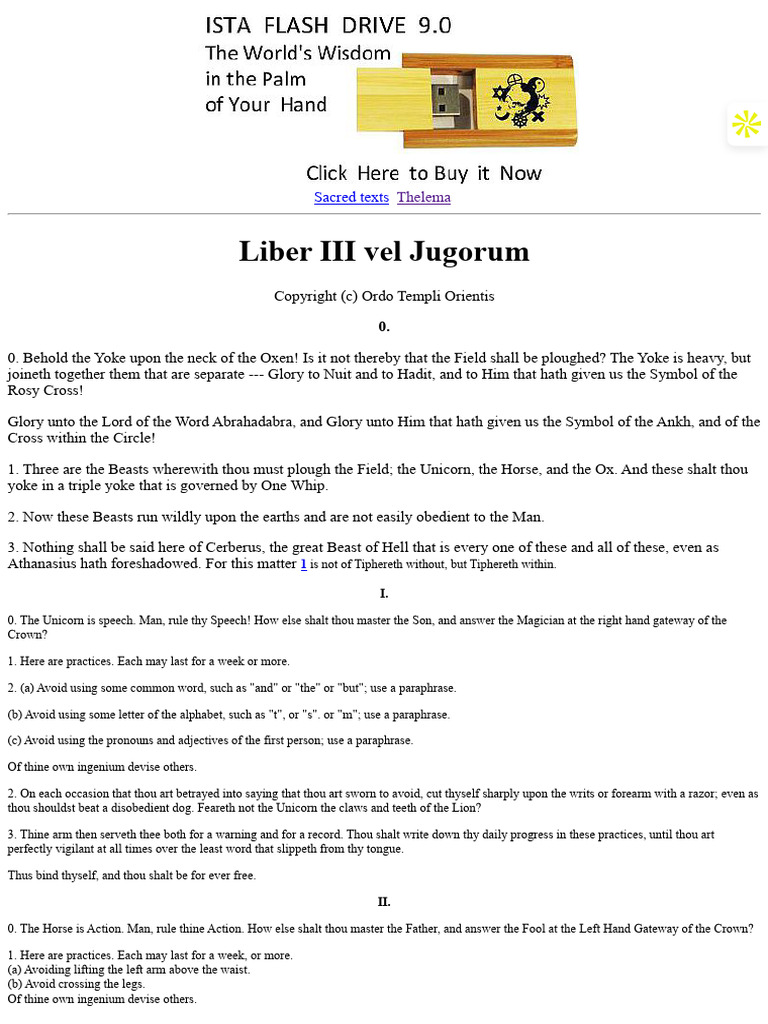 Liber III Vel Jugorum _ Internet Sacred Text Archive | PDF