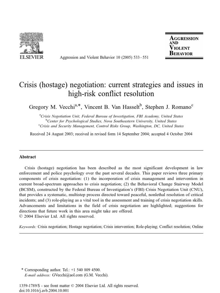 Crisis - Hostage - Negotiation - Current Strategies and Issues in High ...