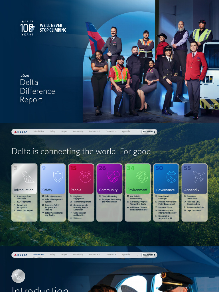 Delta Difference 2024 ReportDelta | PDF | Greenhouse Gas | Safety