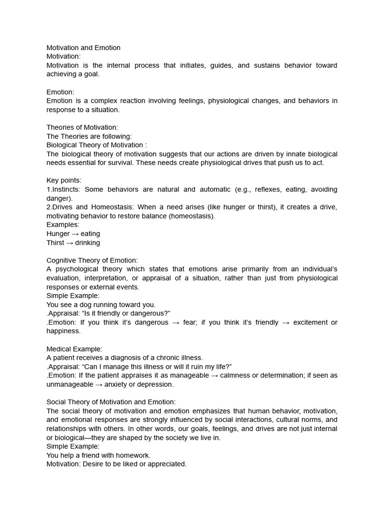 Motivation and Emotion _ | PDF | Emotions | Motivation