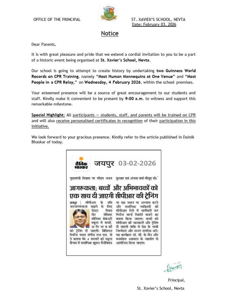 Invitation - For CPR Training | PDF