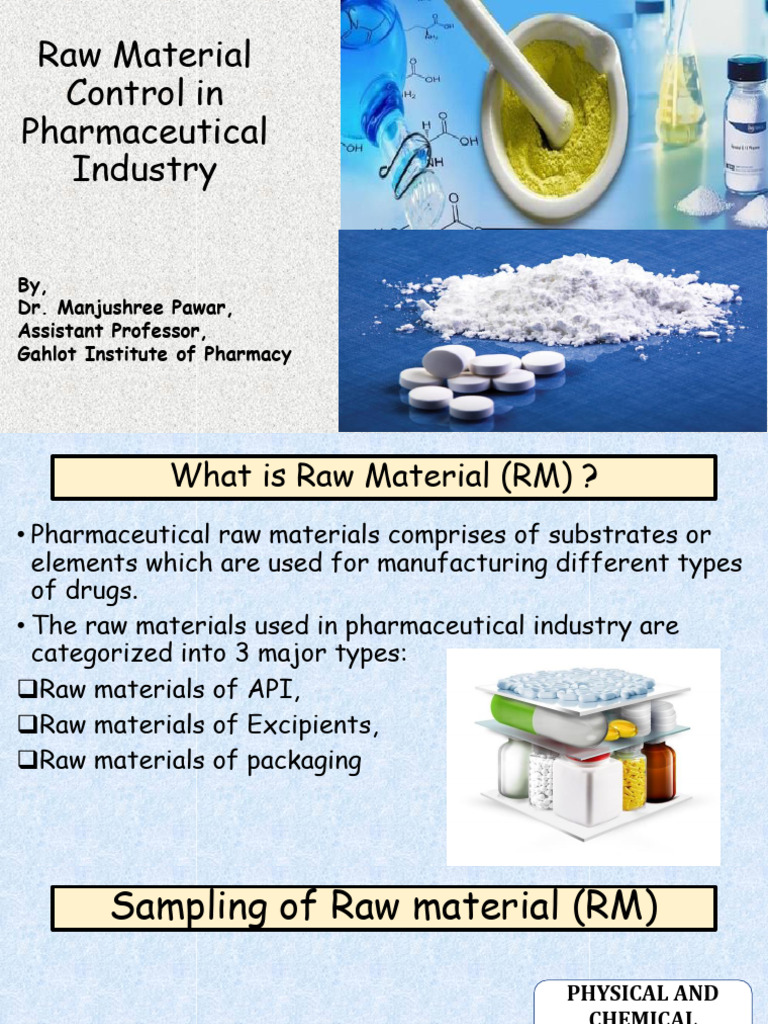 Raw Material Control.pptx | PDF | Solubility | Water