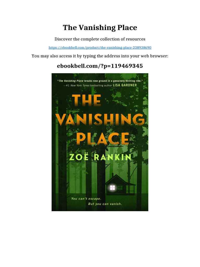 The Vanishing Place Full Access | PDF