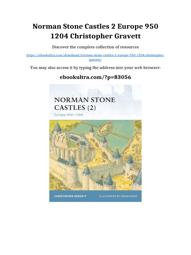 Norman Stone Castles 2 Europe 950 1204 Christopher Gravett No Waiting ...