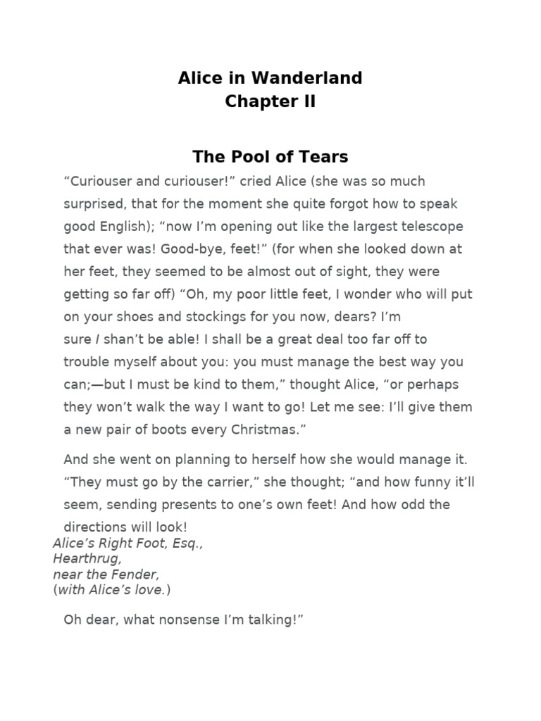 Alice in Wanderland CH2 | PDF